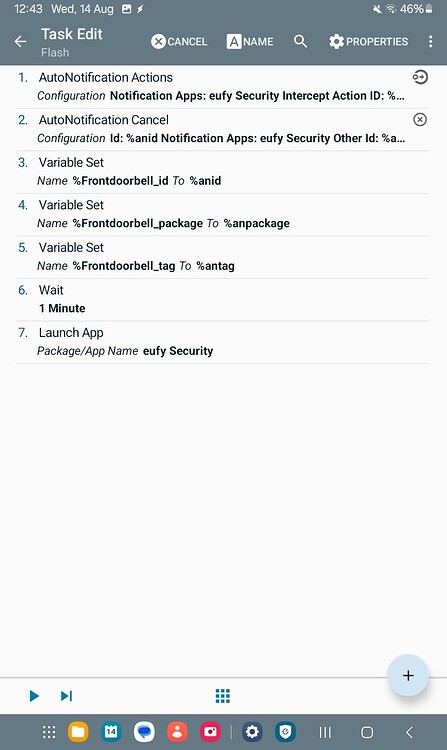 Security cameras - view feed automatically (Eufy+Tasker+AutoNotification) - Share your Projects ...
