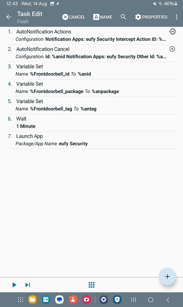 Security cameras - view feed automatically (Eufy+Tasker+AutoNotification) - Share your Projects ...