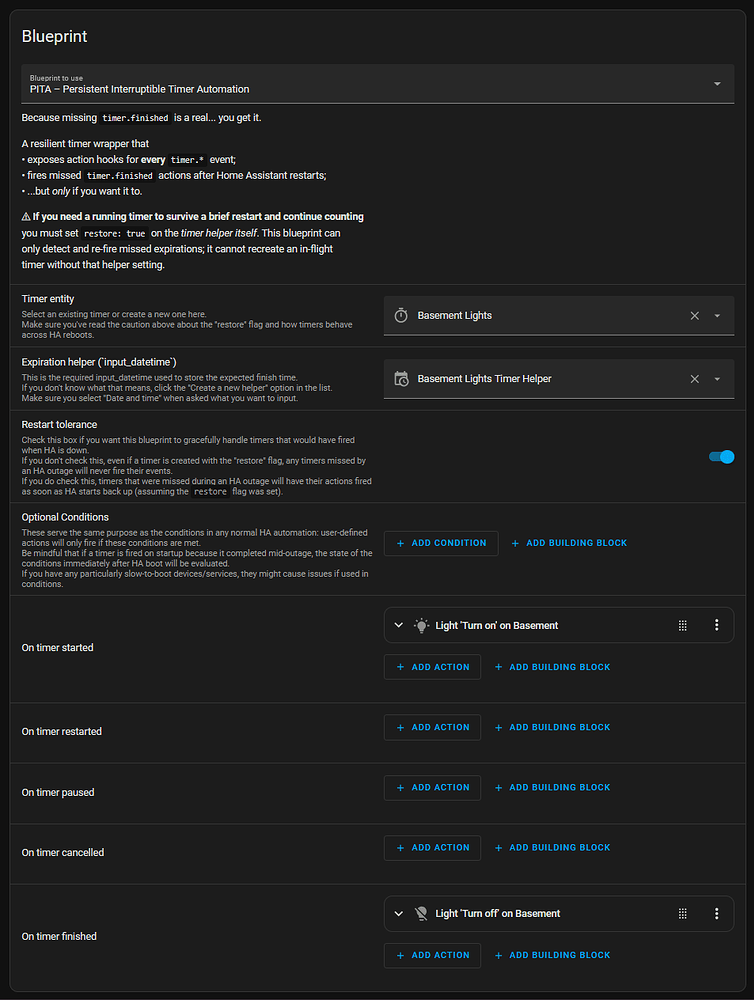 PITA – Persistent Interruptible Timer Automation - Blueprints Exchange - Home Assistant Community