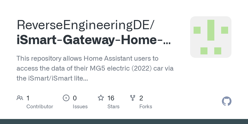 MG Motor Mg5 Electric Car Integration - Third party integrations - Home Assistant Community