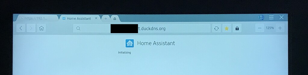Home Assistant on Samsung TV Internet Browser : Initializing ...