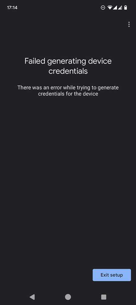 Failed generating device credentials - Matter/Thread - Home Assistant Community