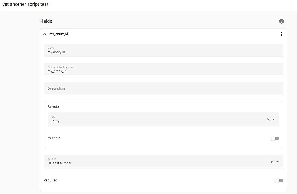Script fields with target selector - Frontend - Home Assistant Community