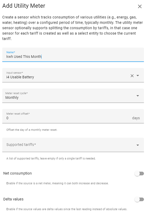 Utility Meter Helper Kwh Configuration Home Assistant Community