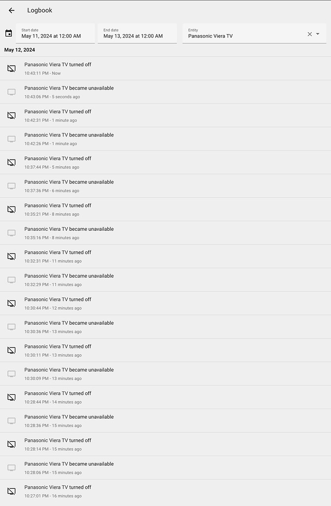 Panasonic TV unstable connection - Configuration - Home Assistant Community
