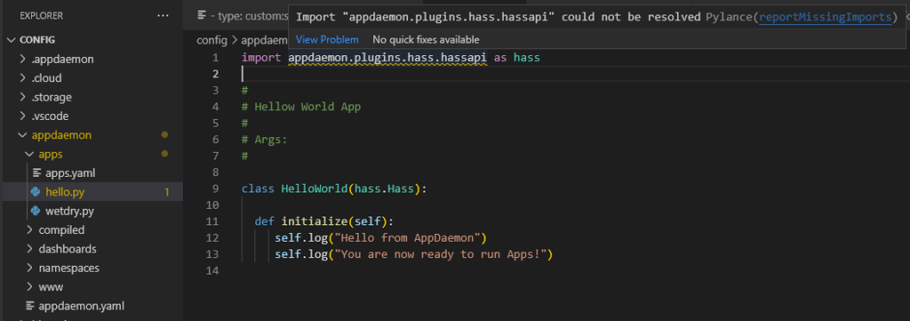 Emphasized item from a fresh install? - AppDaemon - Home Assistant ...