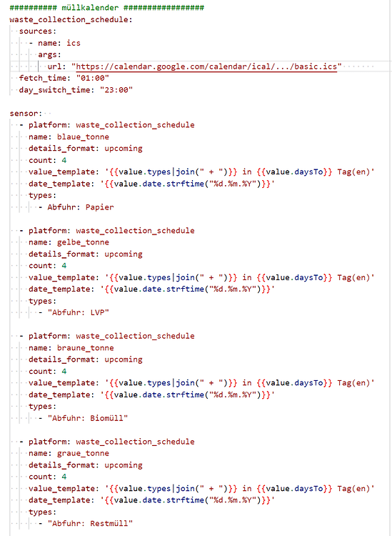 Waste Collection Schedule Framework - Custom Integrations - Home ...
