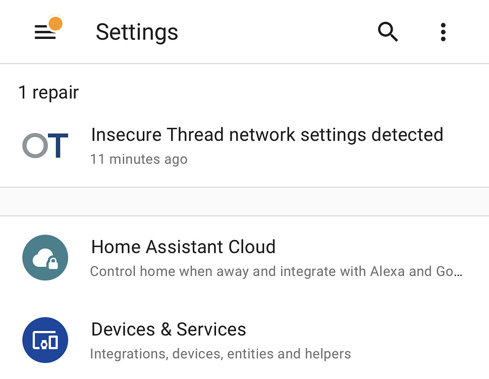 SkyConnect Insecure Thread Network - Configuration - Home Assistant ...