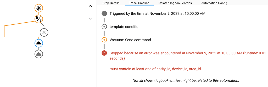 Vacuum Automation Error at runtime - Configuration - Home Assistant Community