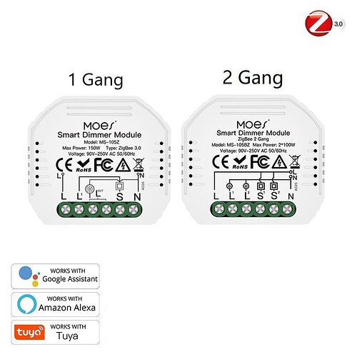 Moes Dimmer Module UK - Zigbee - Home Assistant Community