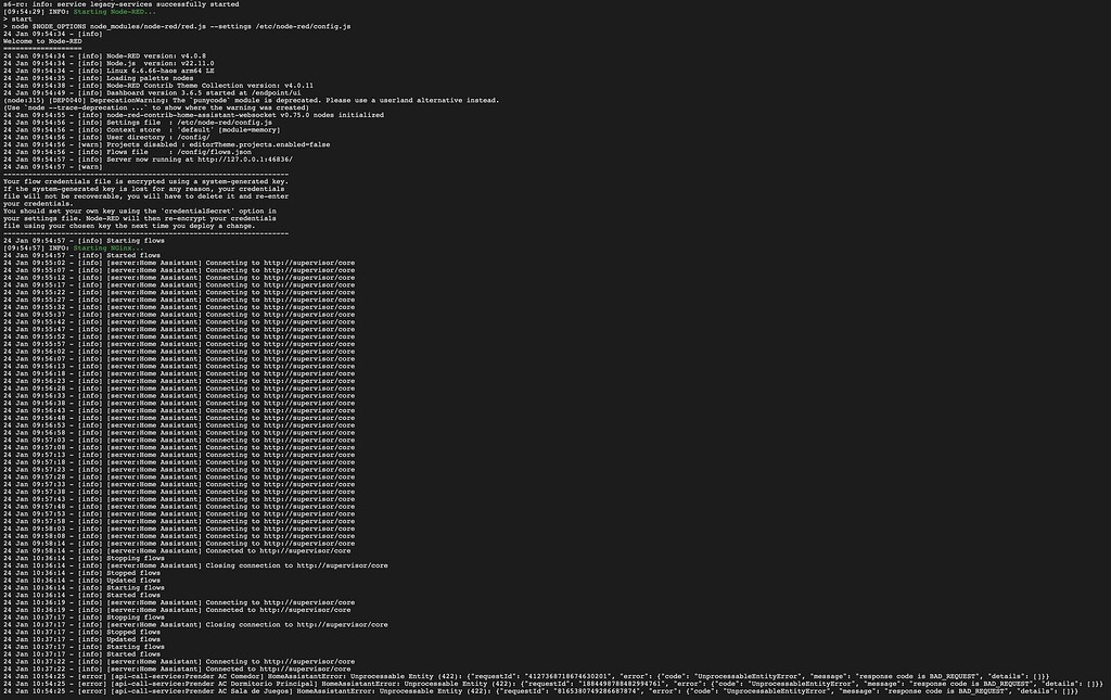 Upgrade Home Assistant Core Update to 2025.1.4 make Node-Red crash ...