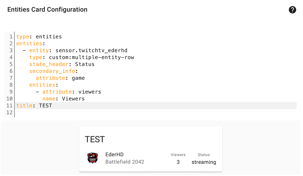 Correct Syntax for Auto Entities Template including Multiple-Entity-Row - Frontend - Home ...