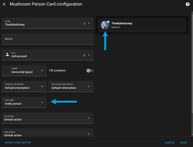 Persons Card is not showing up my entity Picture - Frontend - Home ...