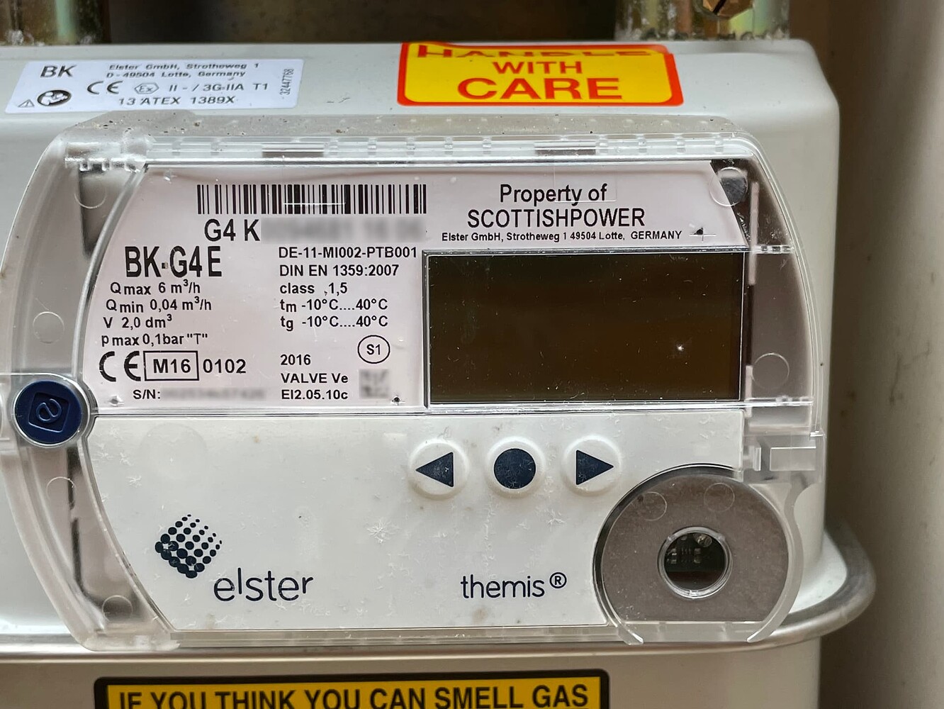 Elster Themis BK-G4 E Gas Meter - Capture Readings - Configuration ...