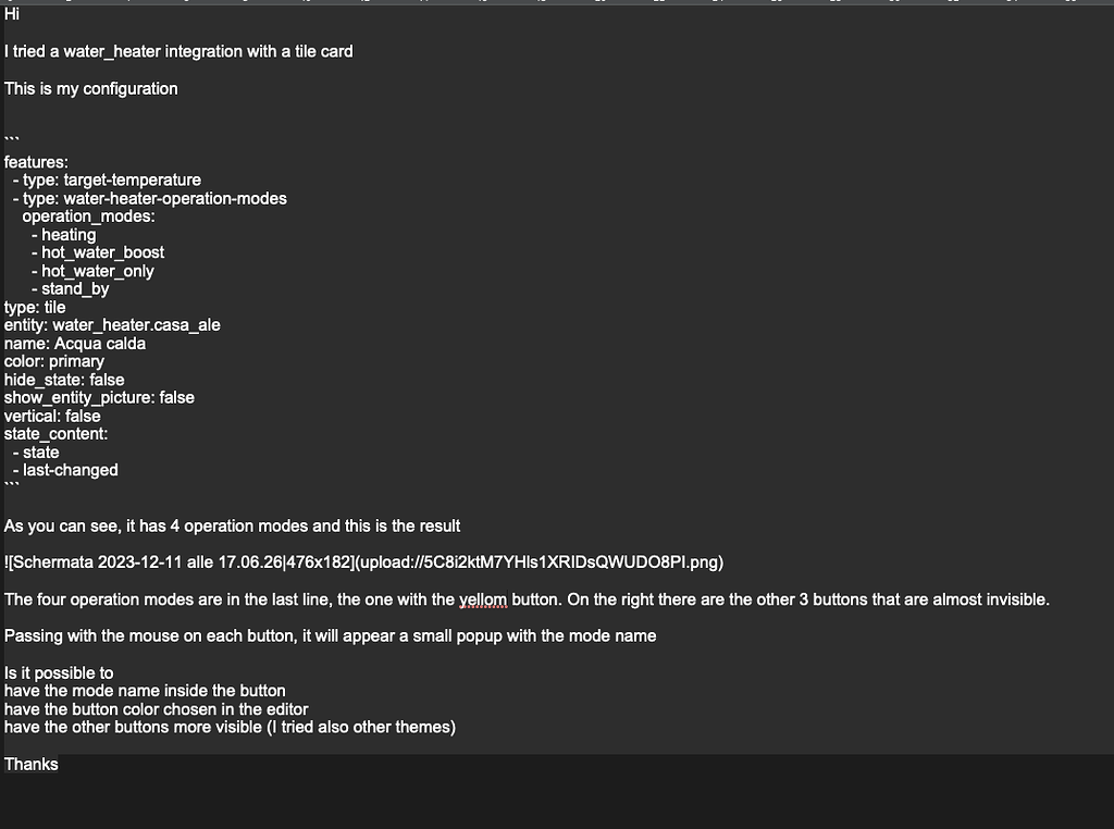[SOLVED] Unformatted code warning - Frontend - Home Assistant Community