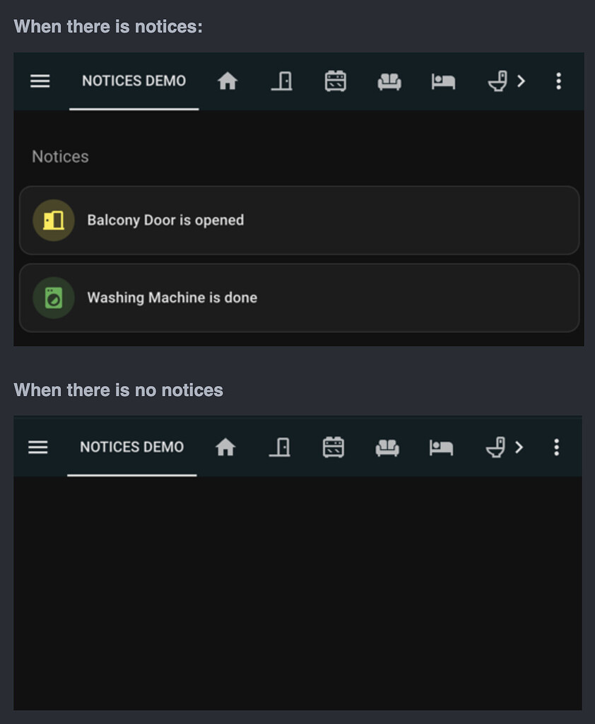 Show specific notices with cards easily in your dashboard - Dashboards ...