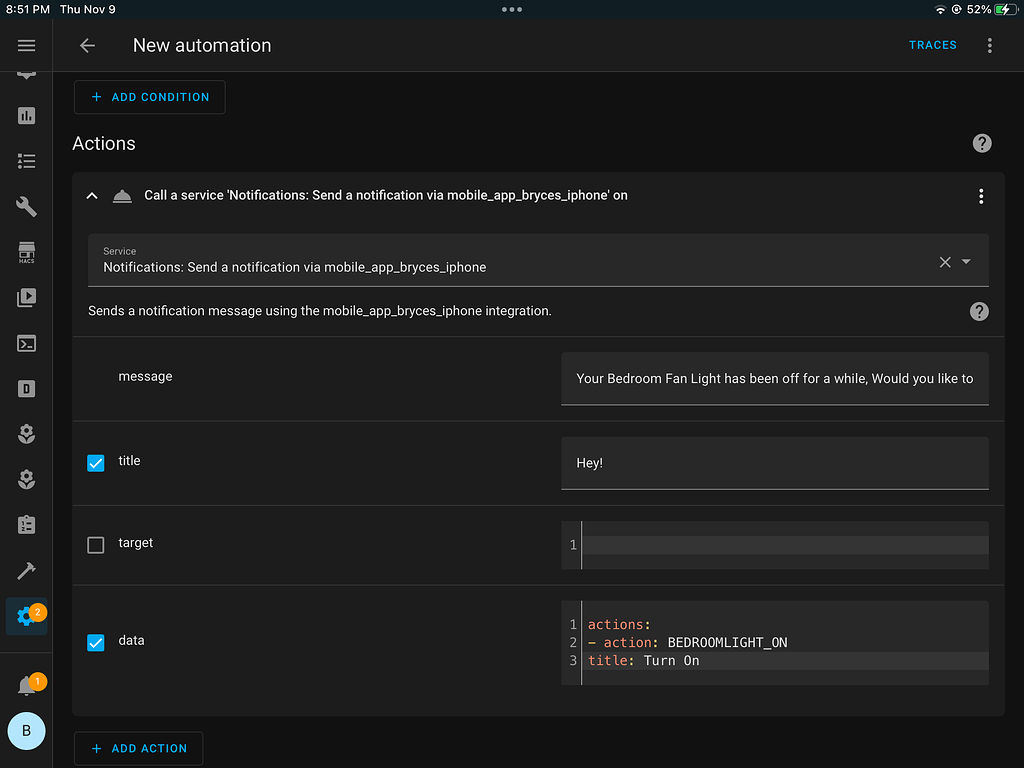 Action Notification Button Not Working - Configuration - Home Assistant Community