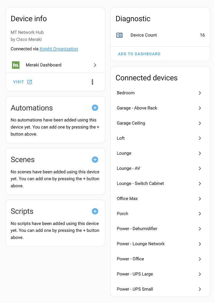 Cisco Meraki (MT Sensors and other devices) - Custom Integrations ...
