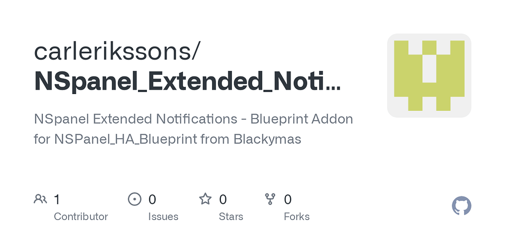 Nspanel Extended Notifications Addon For Nspanel Ha Blueprint From