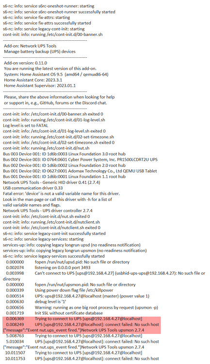Getting NUT (Network UPS Tool) Add-on to start - Configuration - Home ...