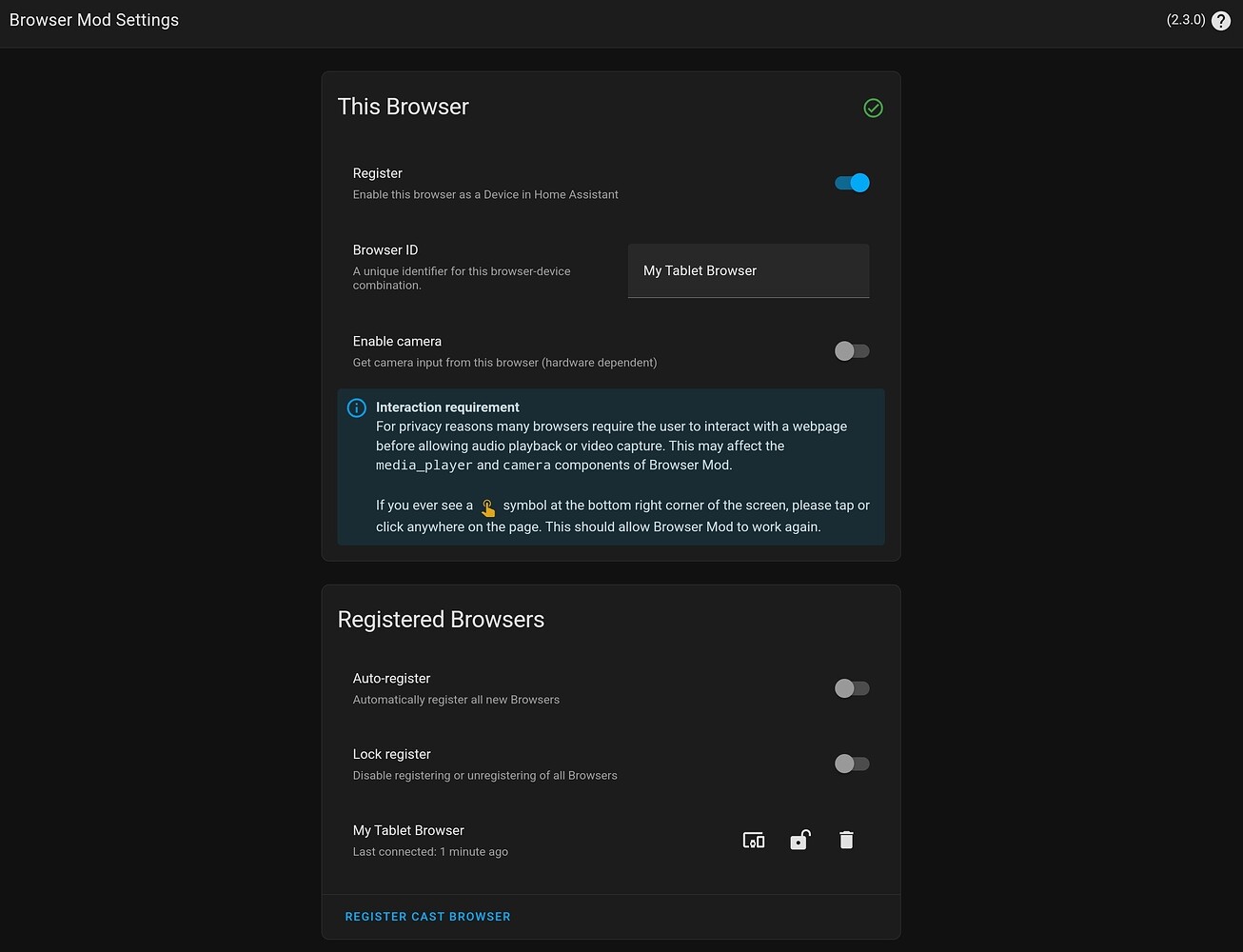 🔹 Browser_mod - turn your browser into a controllable device, and a media_player - Custom ...