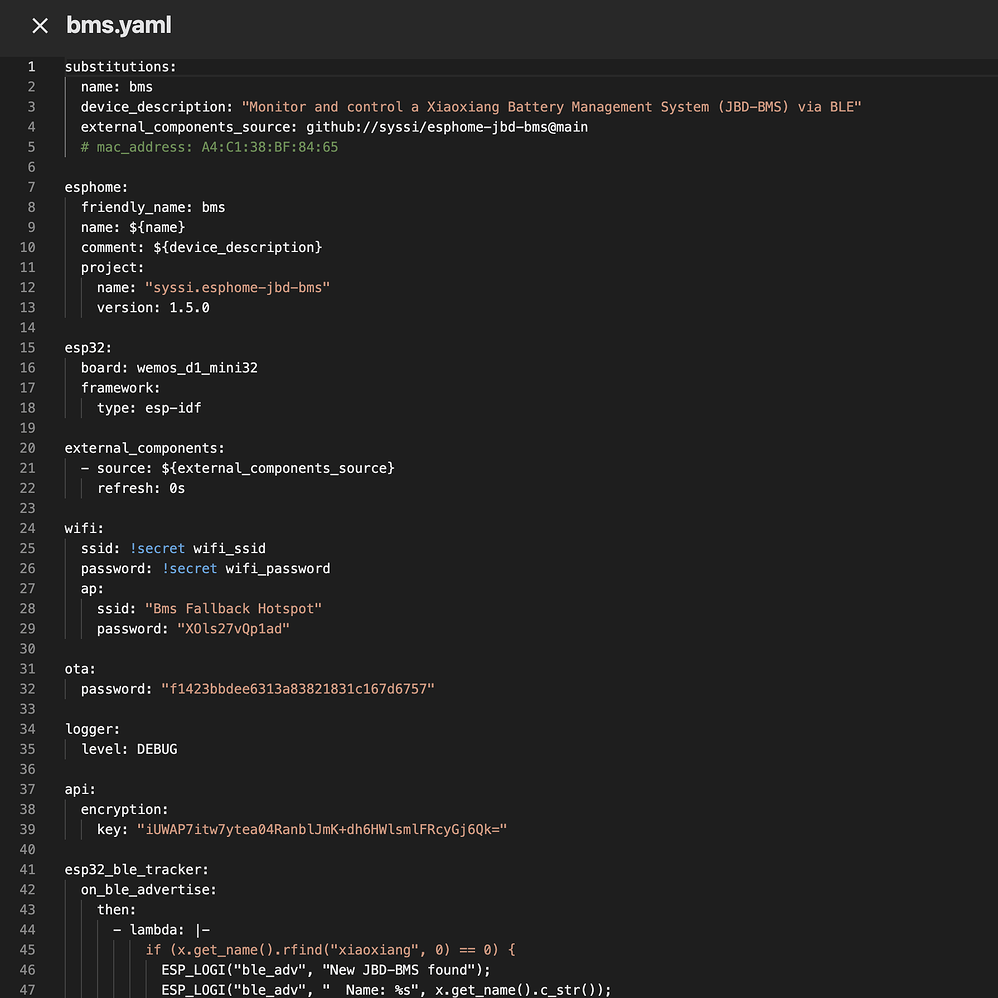 Xiaoxiang bms - Configuration - Home Assistant Community