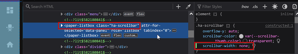 HA UI > Sidebar > Scrollbar - Frontend - Home Assistant Community