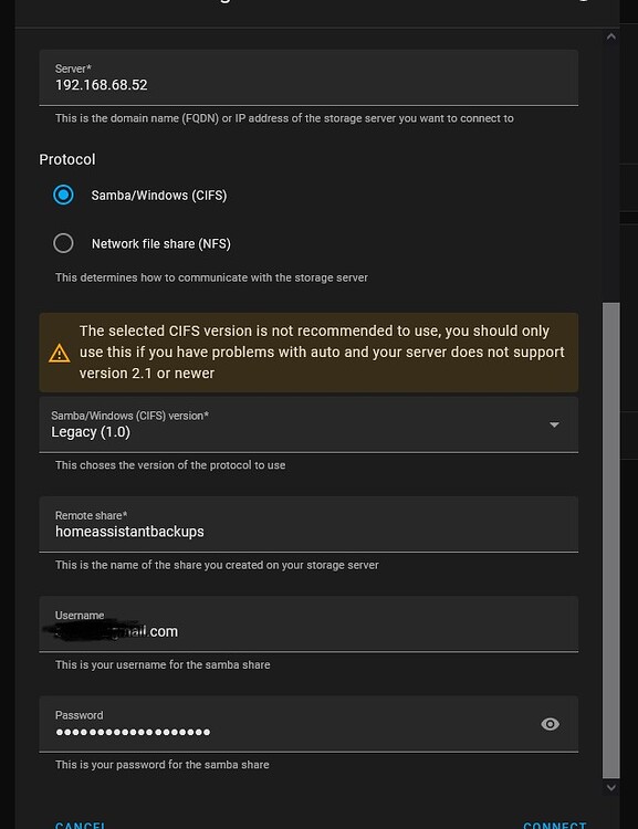 Adding windows shared folder to HAOS - Configuration - Home Assistant ...
