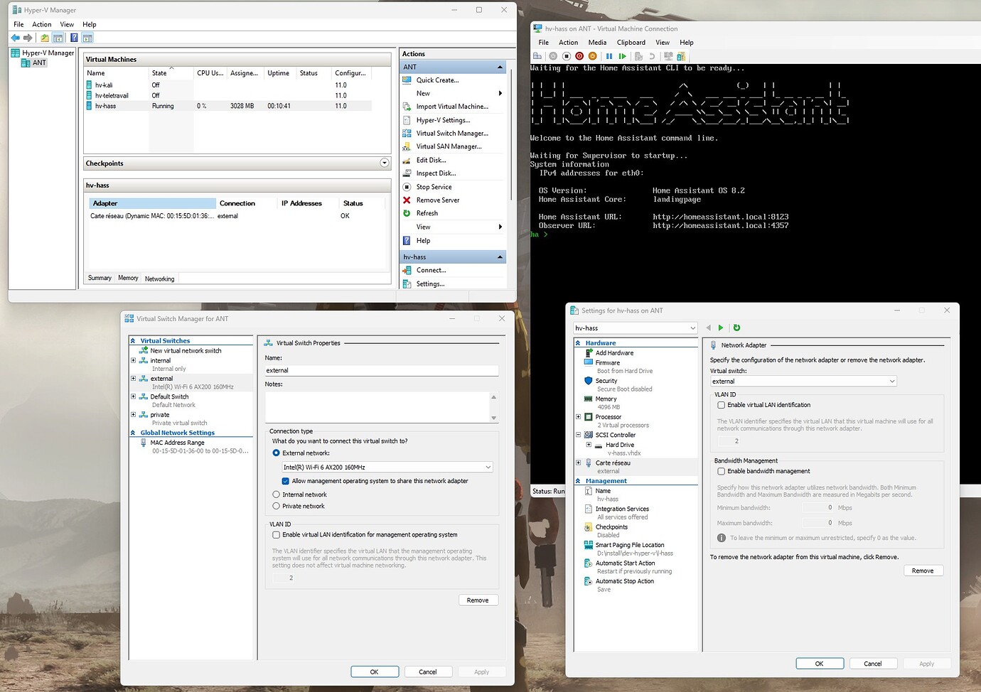 Hyperv-install : no ip? - Installation - Home Assistant Community