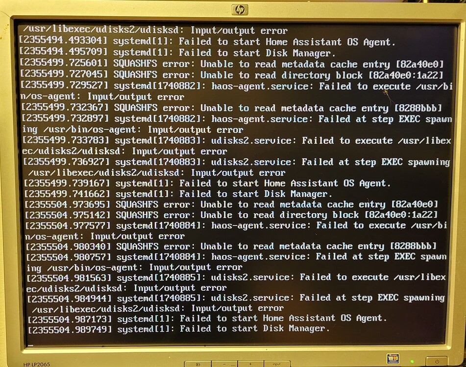 SQUASHFS error / EXT4-fs error - Home Assistant OS - Home Assistant Community