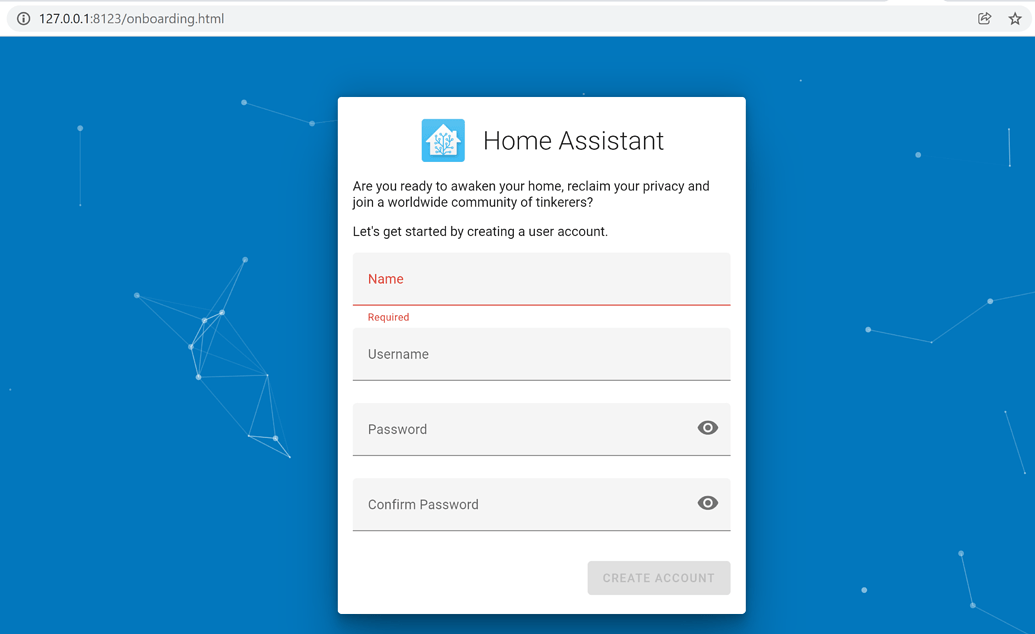 Homeassistant Running On Docker Desktop For Windows But Not Accessible