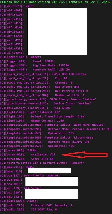 Esp32 S3 Devkitc 1 N16r8 Using Psram Howto Esphome Home Assistant Community