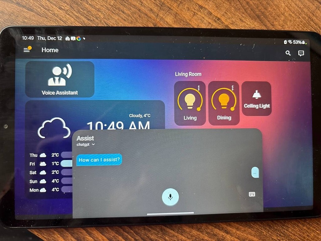 Assist Conversation without Text Input Screen - Voice Assistant - Home ...