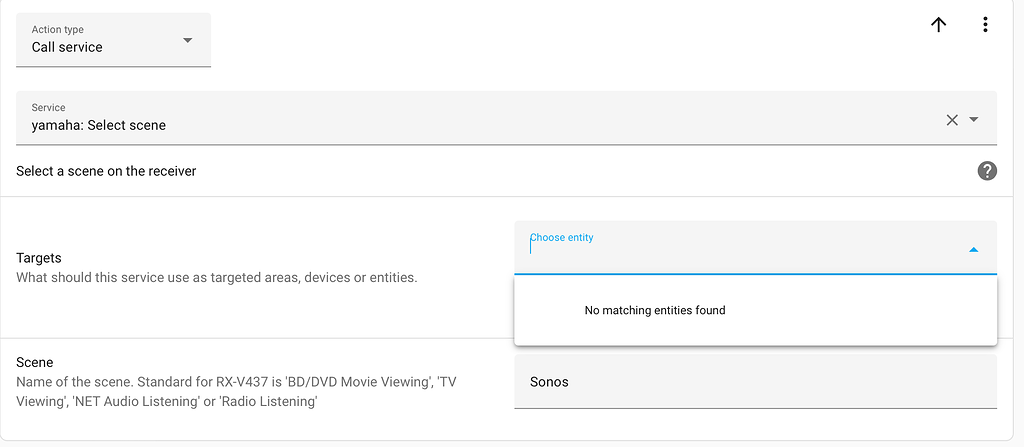 Issue With Yamaha Scene Selection In Automation Configuration Home