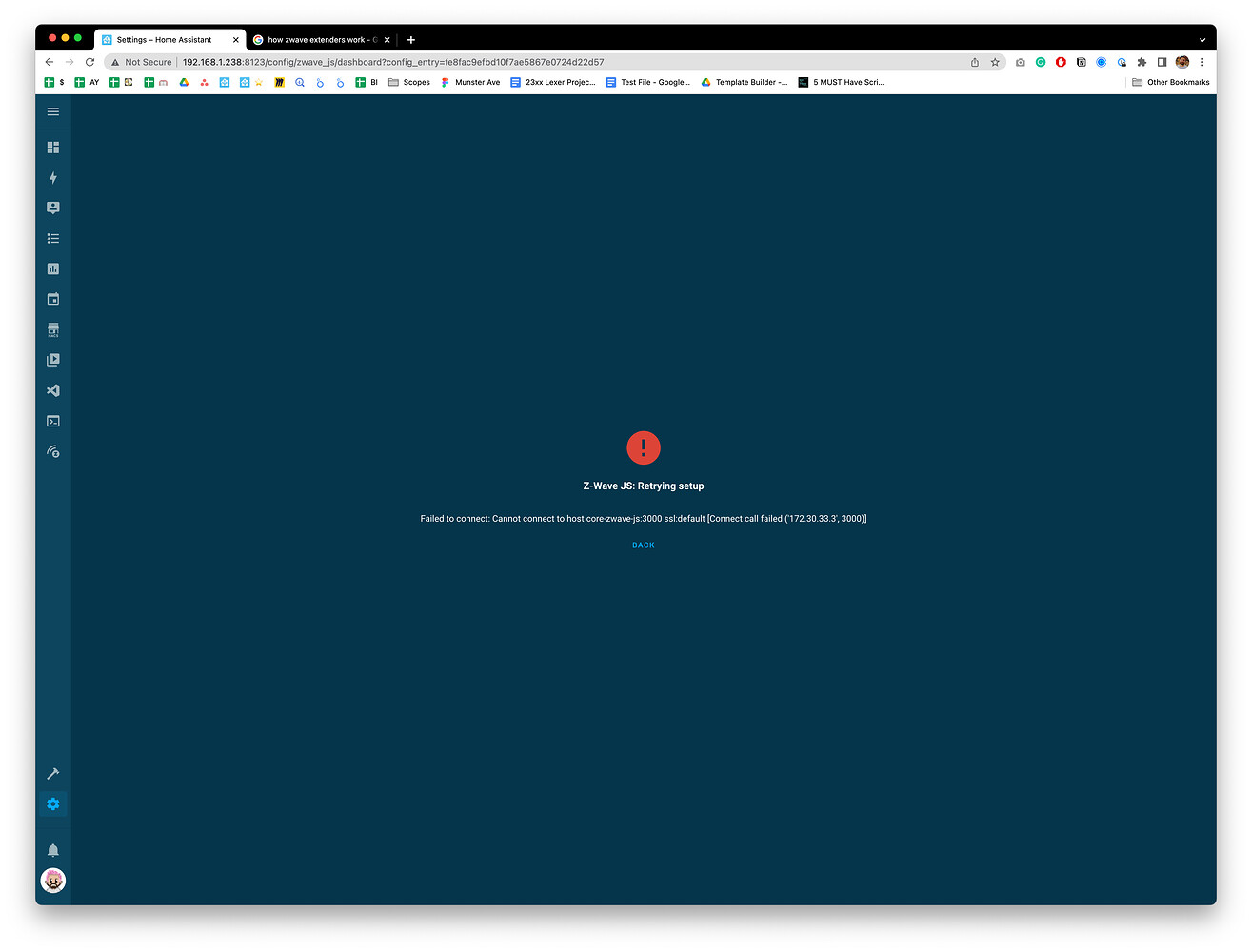 Z Wave Js Integration Can T Connect Z Wave Home Assistant Community