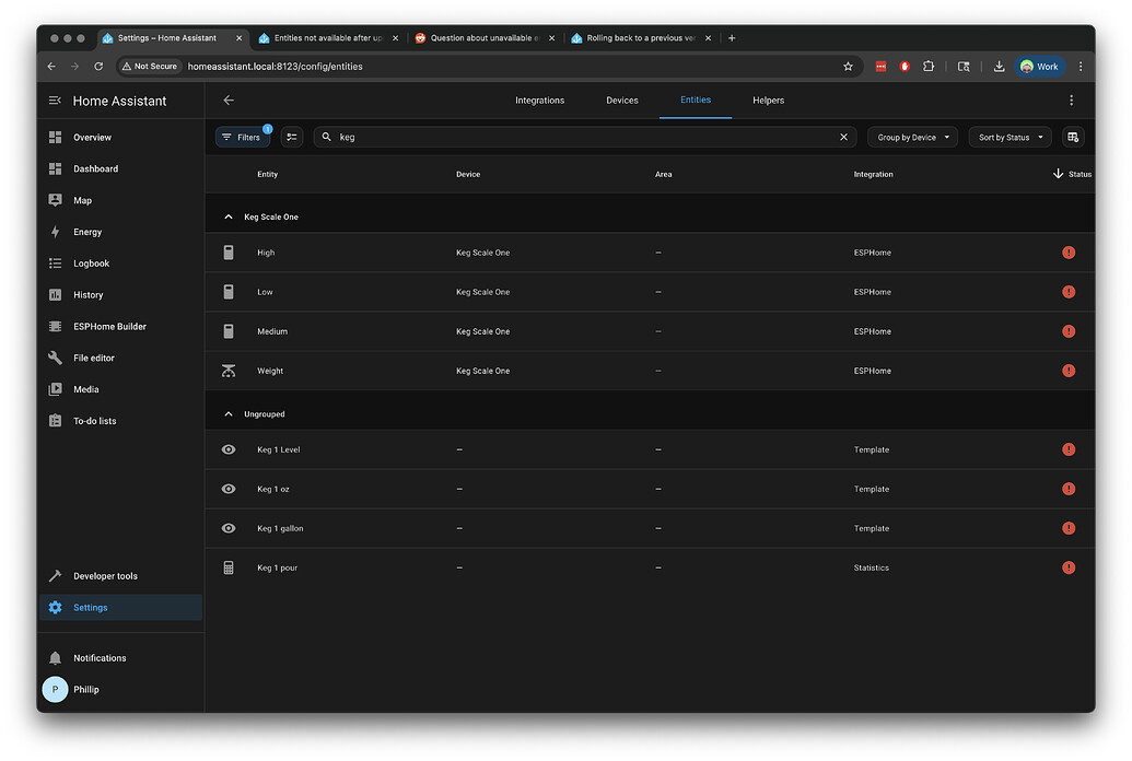 Entities not available after update?! - Home Assistant OS - Home ...