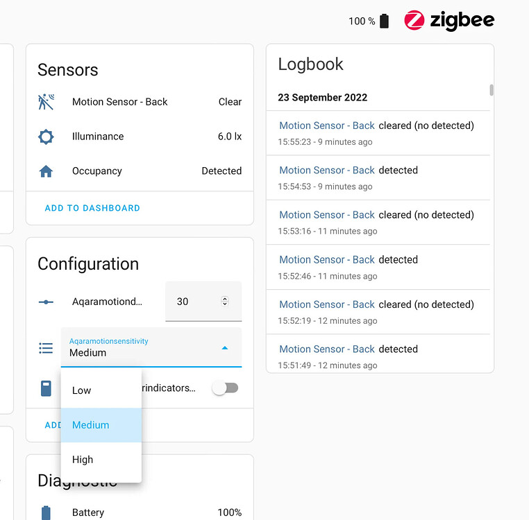 Aqara Motion Sensor P1 configuration box missing - ZHA - Zigbee - Home Assistant Community