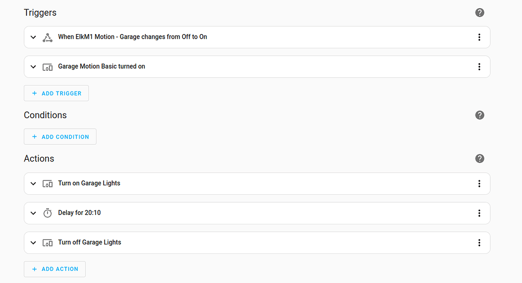 If I have multiple motion sensors as Trigger, do they both have to be actived? - Configuration ...