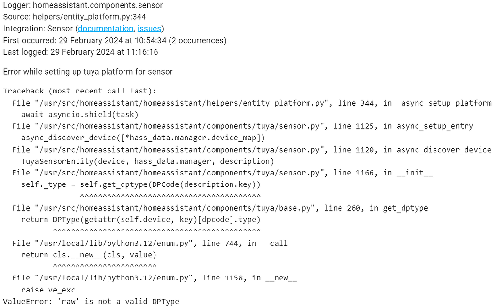 Tuya Temperatures And Humidity Sensors Entity Have Gone Missing Configuration Home Assistant