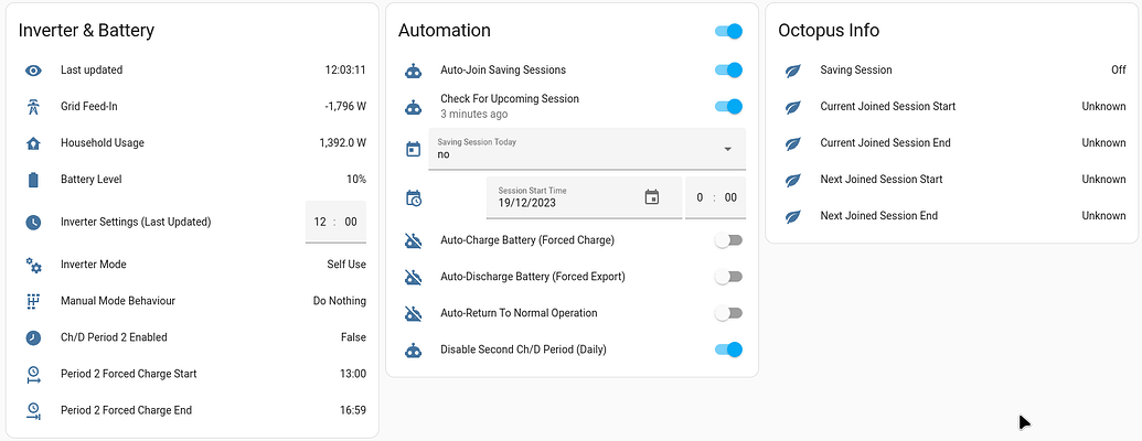 Automated Octopus Saving Sessions with Solax X1 Hybrid G4 - Share your ...