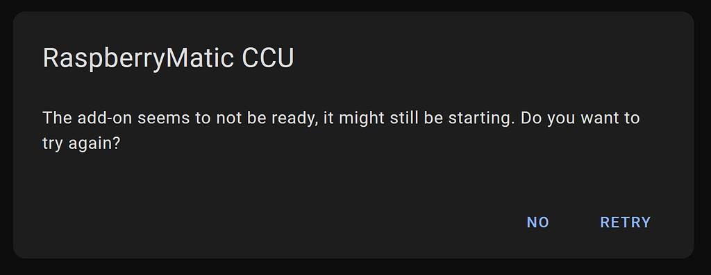 RaspberryMatic CCU Addon - strange new error - Third party integrations ...