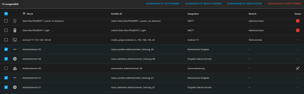 Assign Area To Multiple Entities Configuration Home Assistant