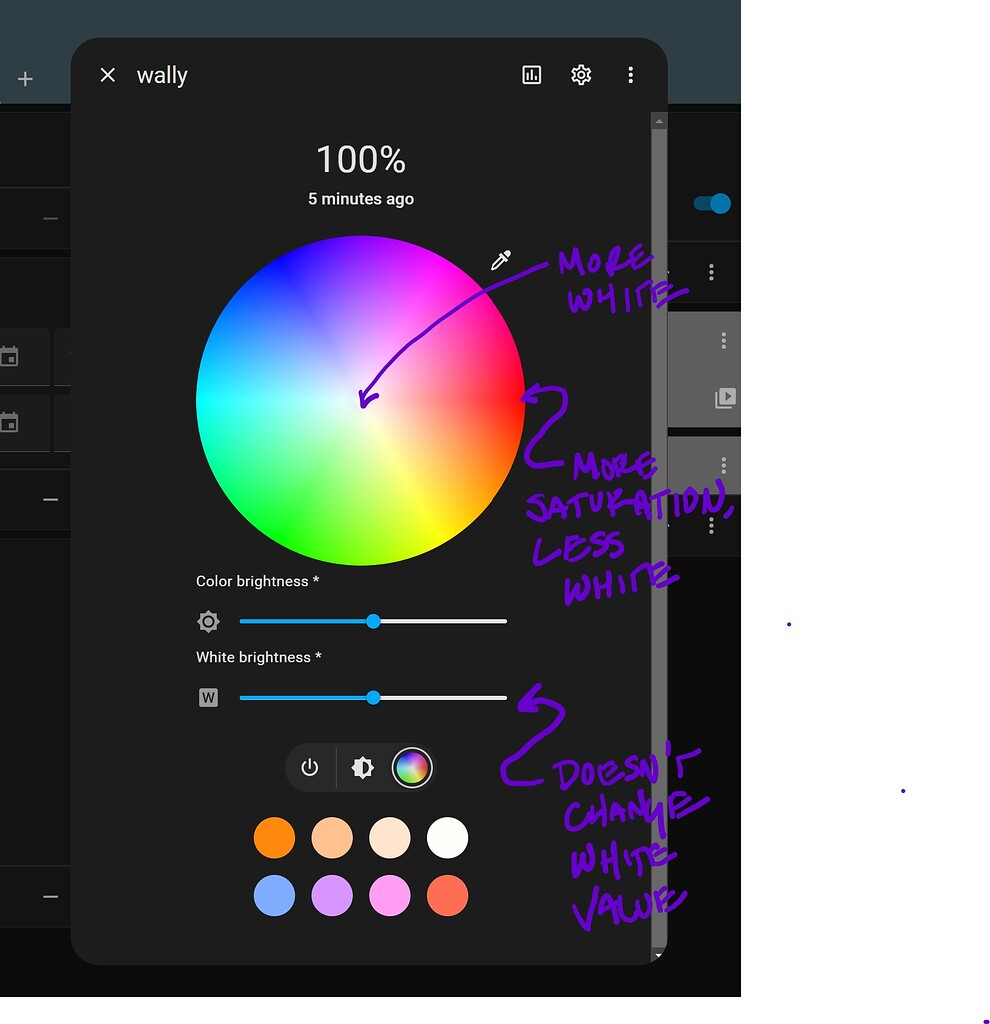 Light card behavior with RGBW - Frontend - Home Assistant Community