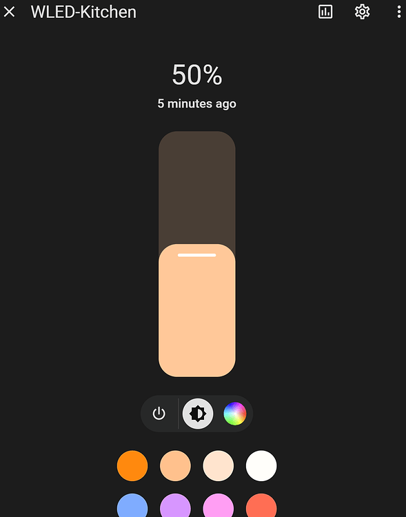 Modded the official WLED integration with color temperature support ...