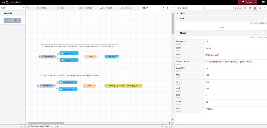 Function Node Help Want To Compare 2 Values And Average Out 2 Values Node Red Home