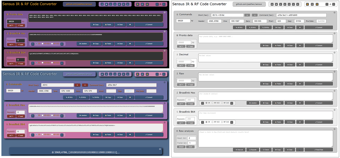 New online conversion tool for Broadlink IR/RF remote: Sensus ...