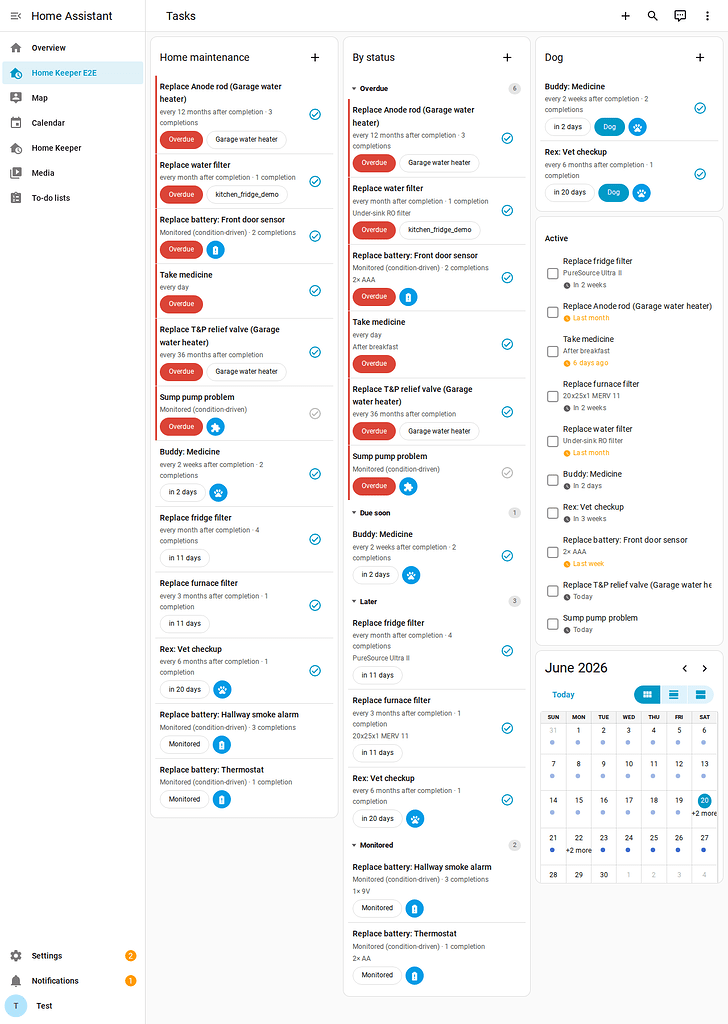 Home Keeper - extensible Home maintenance tracking - Custom ...