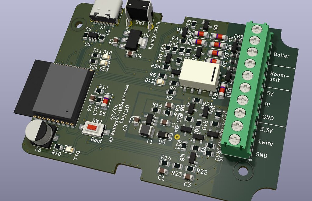 OT Thing - An OpenTherm-WiFi Gateway with integrated OT master & slave ...
