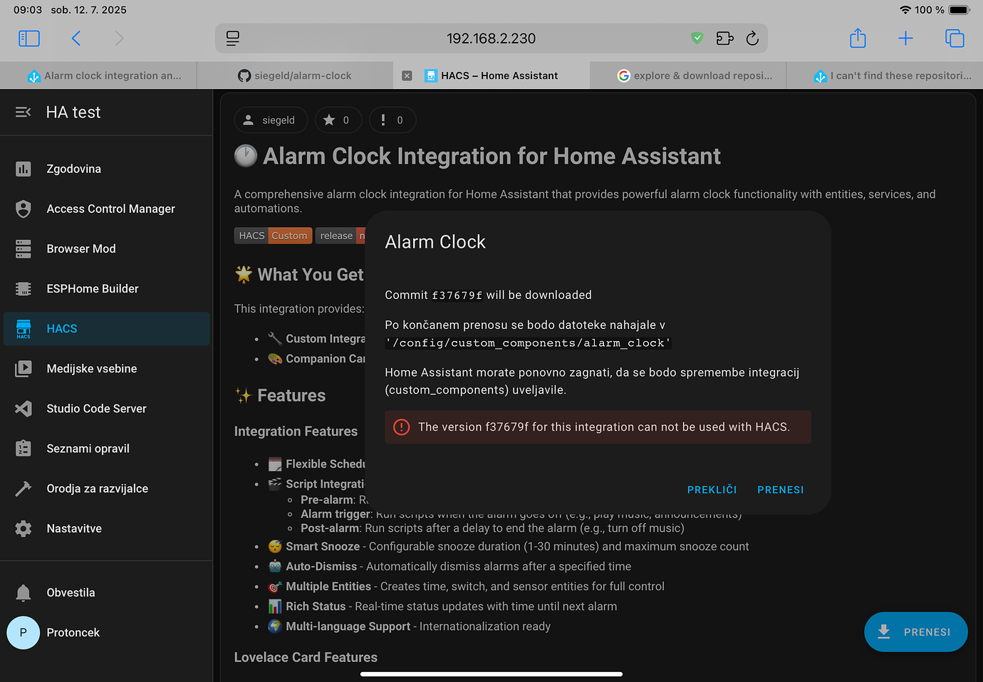 Alarm clock integration and lovelace card - Dashboards & Frontend ...