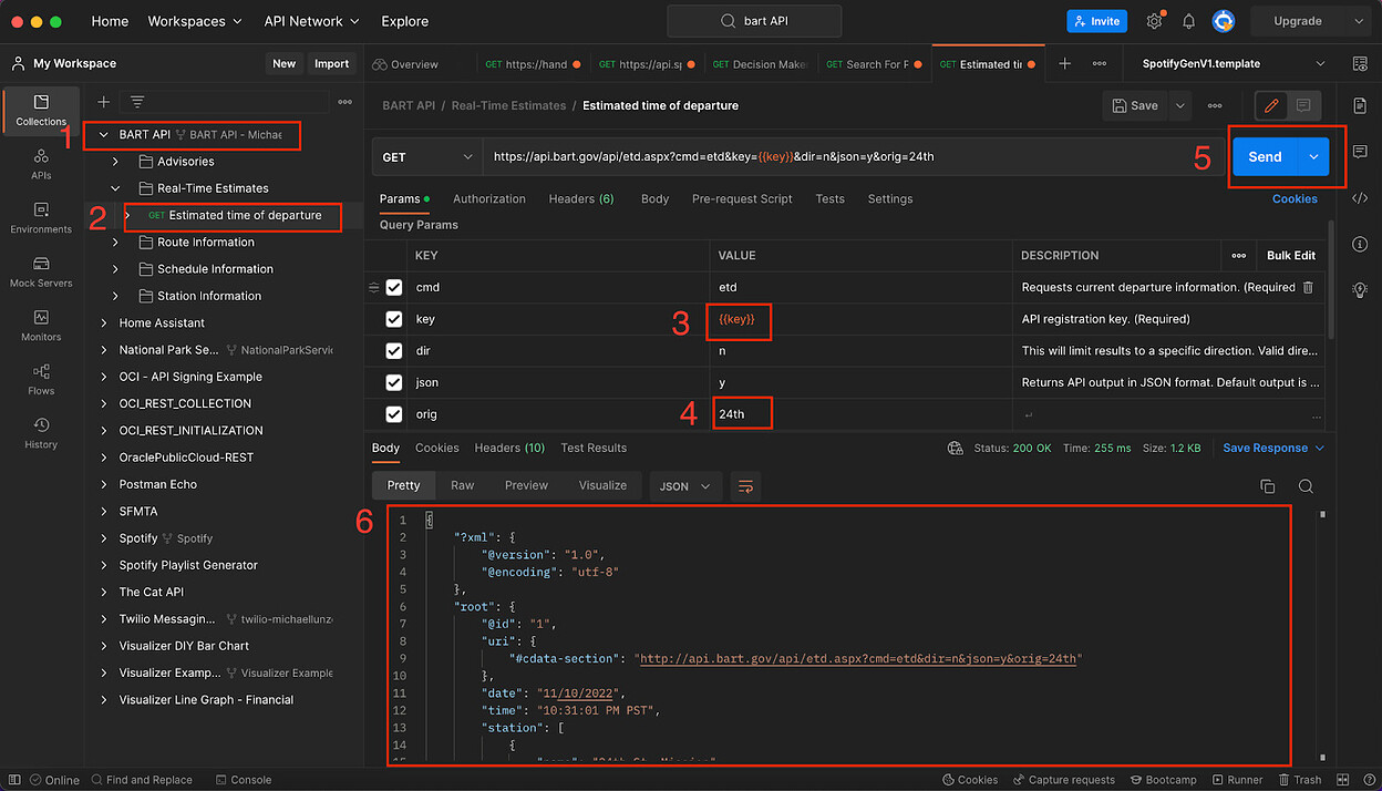 SF BART Sensor with the REST API Component - Share your Projects ...
